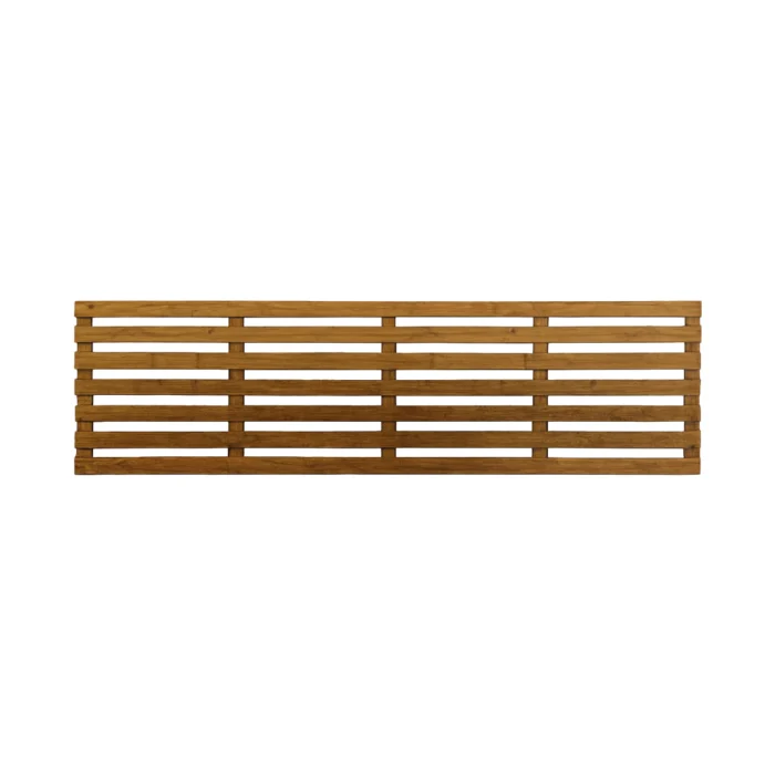 6FT x 18 Inch Slatted Horizontal Trellis Panel - Treated Brown