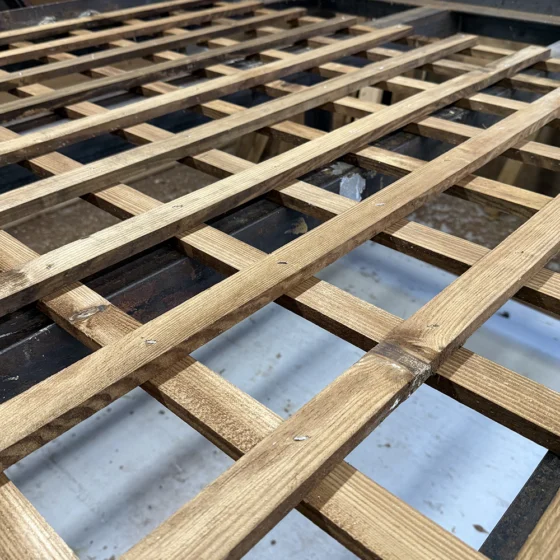 6FT x 18 Inch Heavy Duty Square Trellis Panel - Treated Brown - CE ...