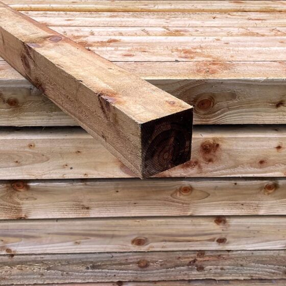 6FT x 2FT Picket Fence Panel - Pointed Top - Pressure Treated Brown ...